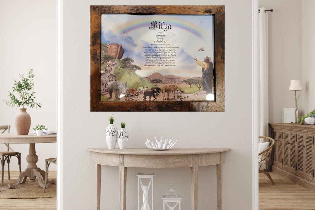 Personalized Noah's Ark Print: Christian Name Meaning, Bible Gift - Etsy