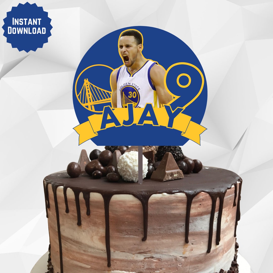 STEPH CURRY Cake Topper Birthday Party Decorations Digital Download ...