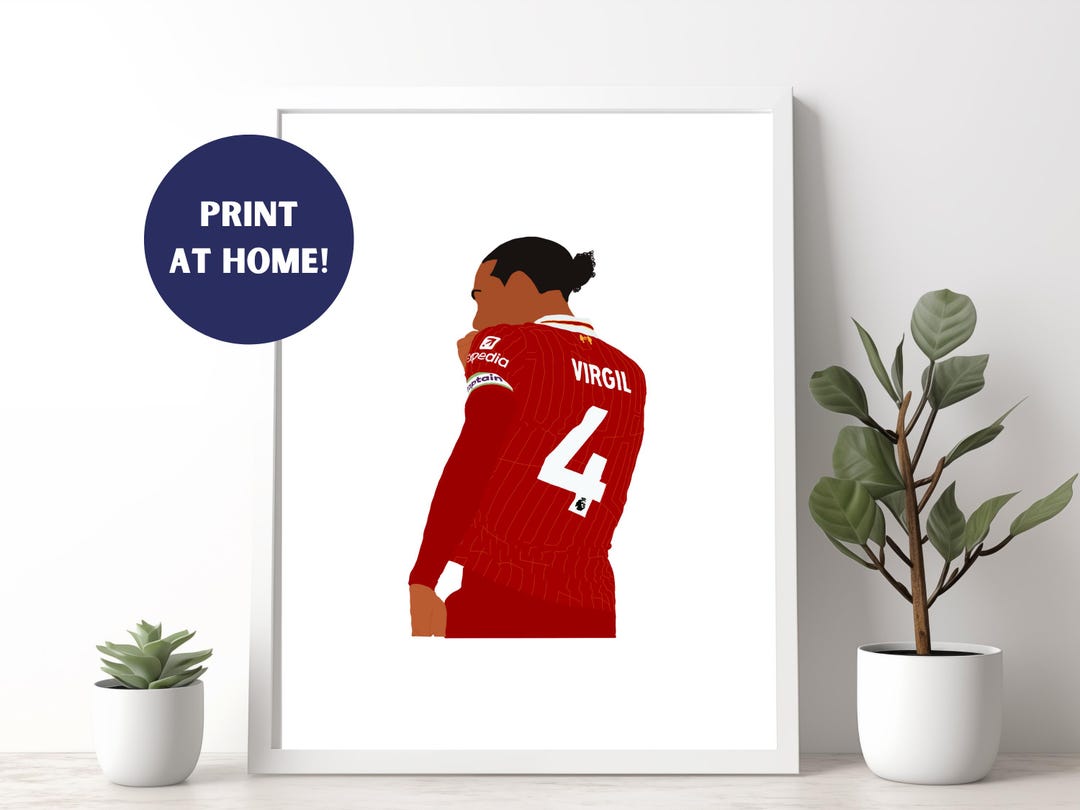 Virgil Van Dijk Digital Download Print | LFC | Liverpool FC Wall Art ...