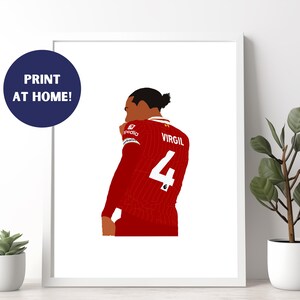 Virgil Van Dijk Digital Download Print | LFC | Liverpool FC Wall Art ...