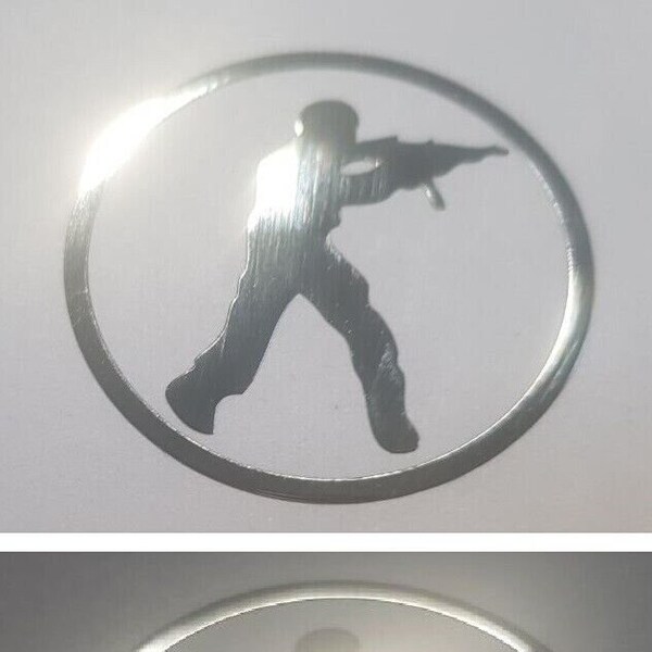 Chrome Metal Logo Decal - Etsy