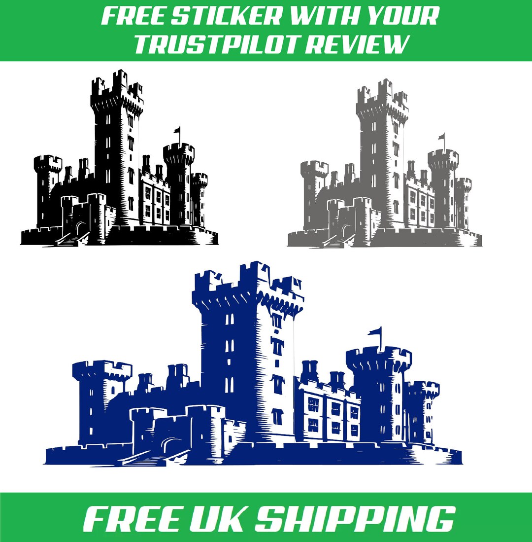 Castles and Forts Decals Vinyl Sticker Symbol Image Historic Royalty ...