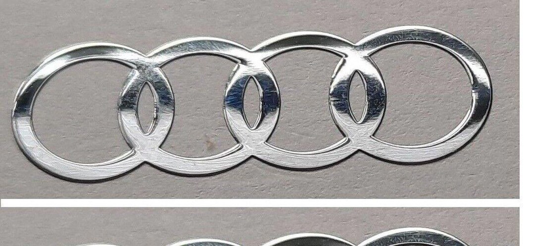 Audi Rings Cast Wheel Decals Stickers Logo Premium TT RS Quattro A3 A4 ...
