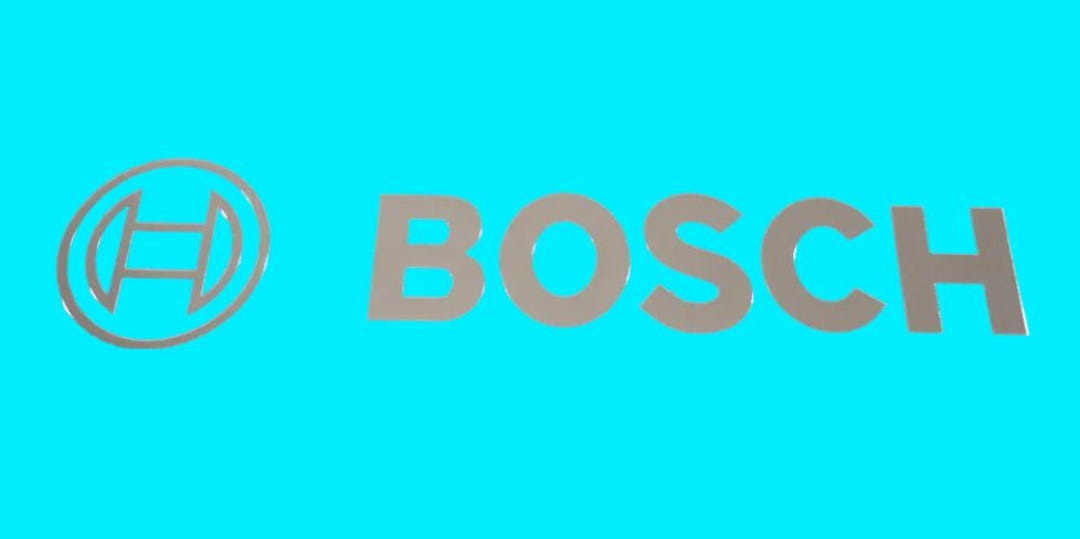 Large BOSCH Vinyl Decals Silver Stickers Chrome Metal Image Badge ...