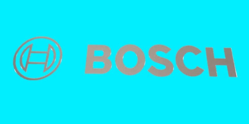 Large BOSCH Vinyl Decals Silver Stickers Chrome Metal Image Badge ...