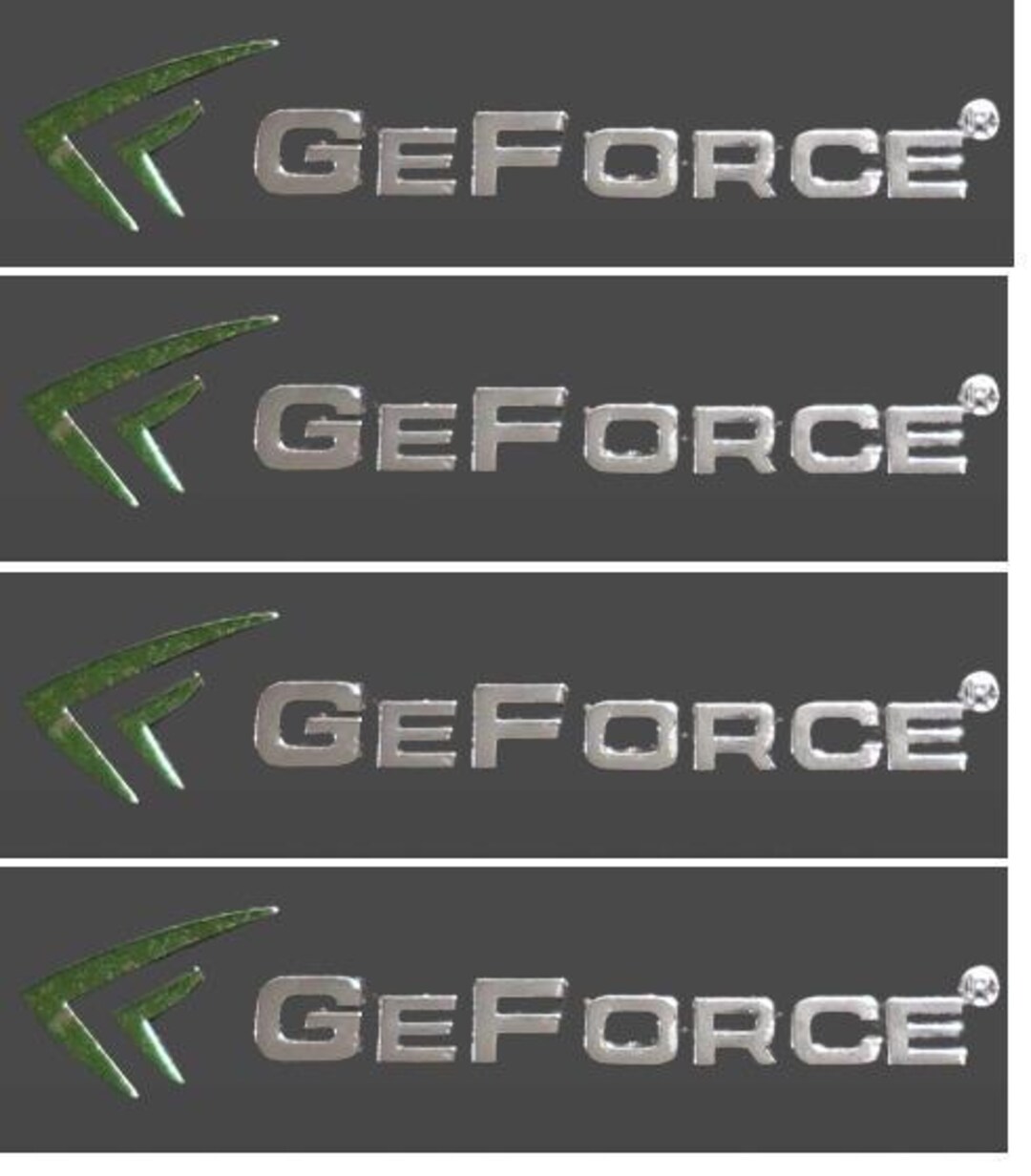 Nvidia Geforce Sticker Green & Silver Chrome Windows 10 8 Ssd PC Laptop ...