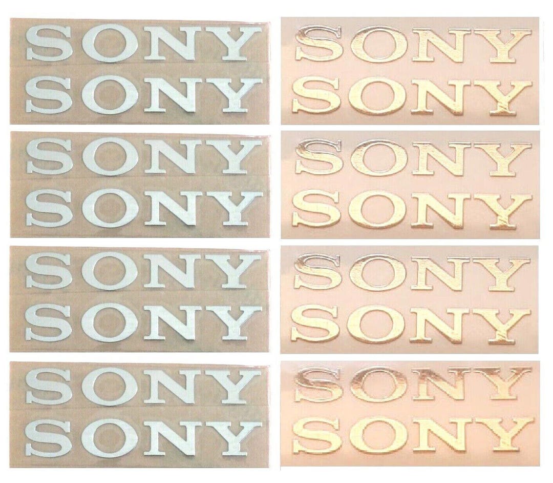 Sony Silver TV Sticker Speaker Logo Home Theatre Gaming Playstation ...