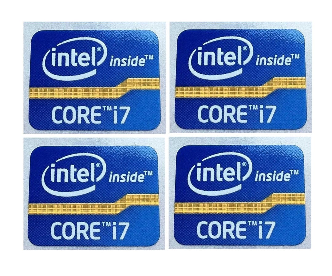 Intel Core I7 Logo Sticker Decal Laptop Notebook Computer PC Nuc Case ...