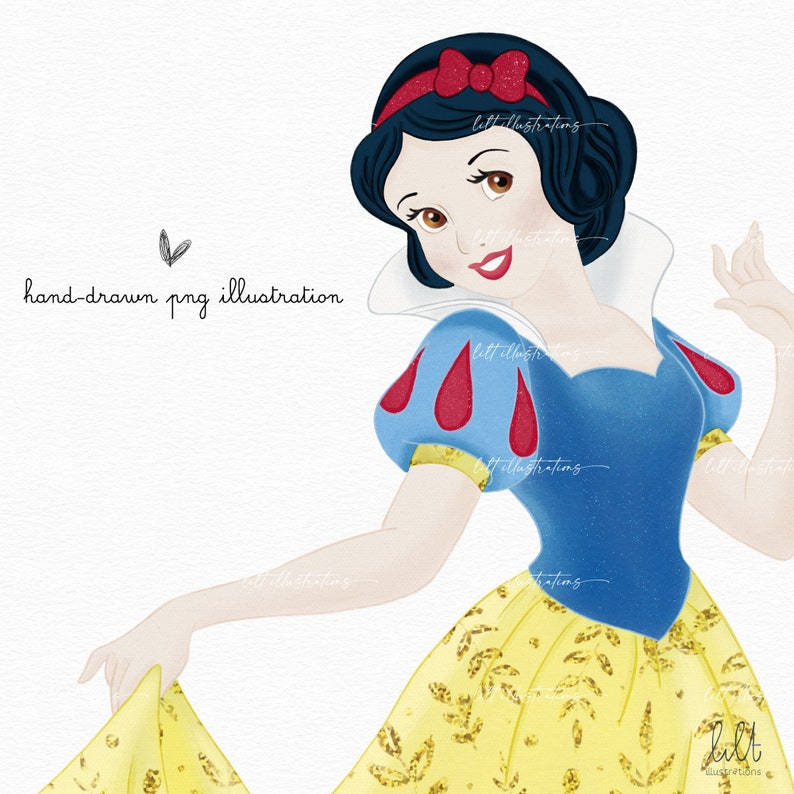 Hand-drawn Snow White Clipart, Hand-drawn PNG Illustration, Snow White ...