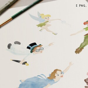 Watercolor Peter Pan Clipart, Peter Pan Printable Clipart, Peter Pan ...