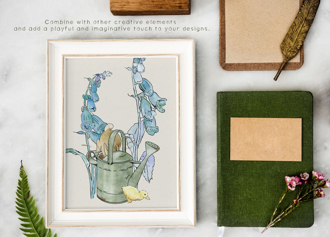 Peter Rabbit Watercolor Clipart, Watercolor PNG Set, Hand Painted ...