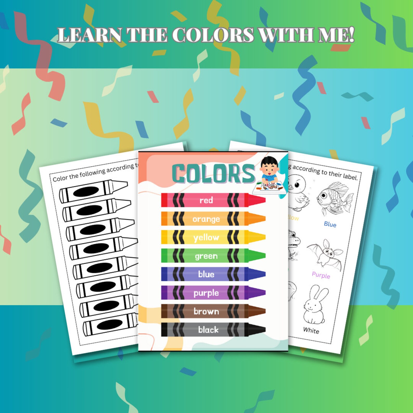 Creative Coloring Worksheets for Toddlers - Etsy