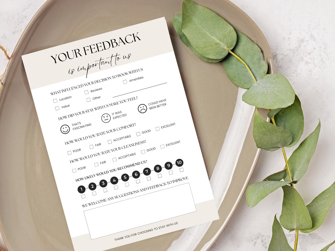 Airbnb Guest Feedback Form, Guest Feedback Form Airbnb Guest Feedback ...