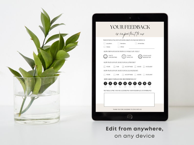 Airbnb Guest Feedback Form, Guest Feedback Form Airbnb Guest Feedback ...