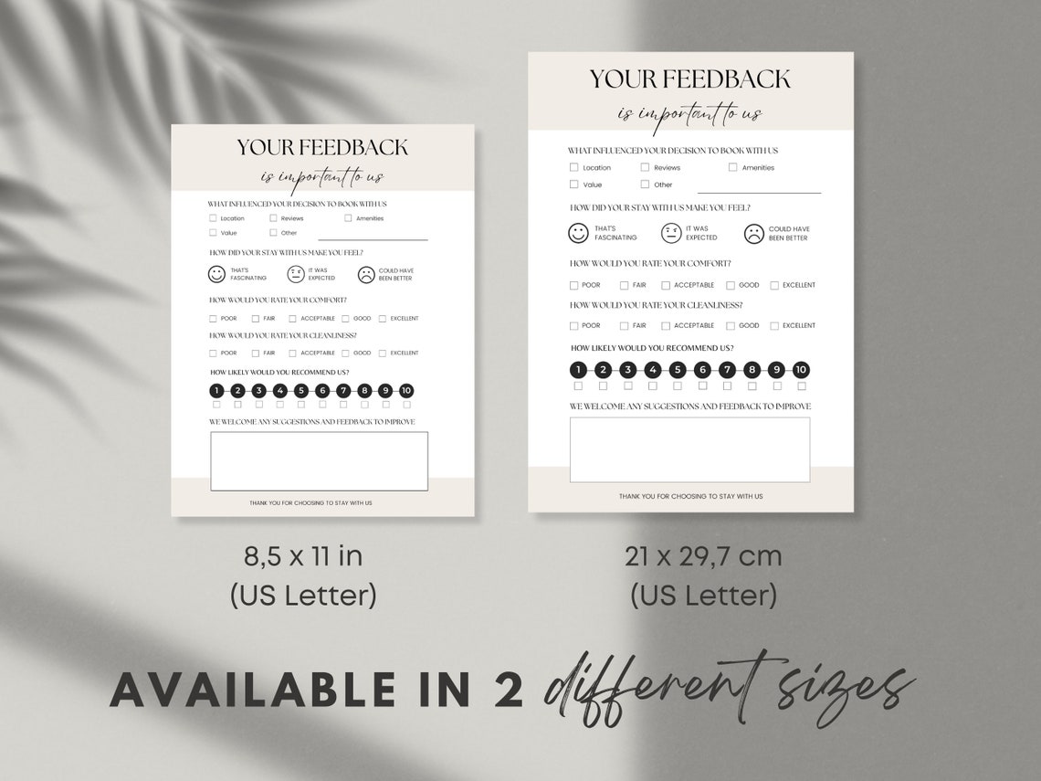 Airbnb Guest Feedback Form, Guest Feedback Form Airbnb Guest Feedback ...