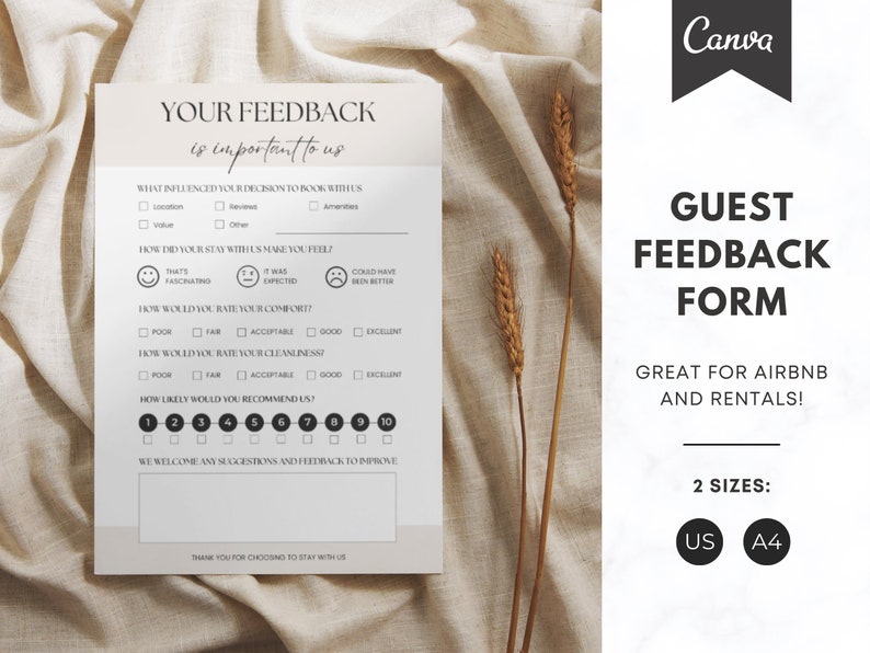 Airbnb Guest Feedback Form, Guest Feedback Form Airbnb Guest Feedback ...