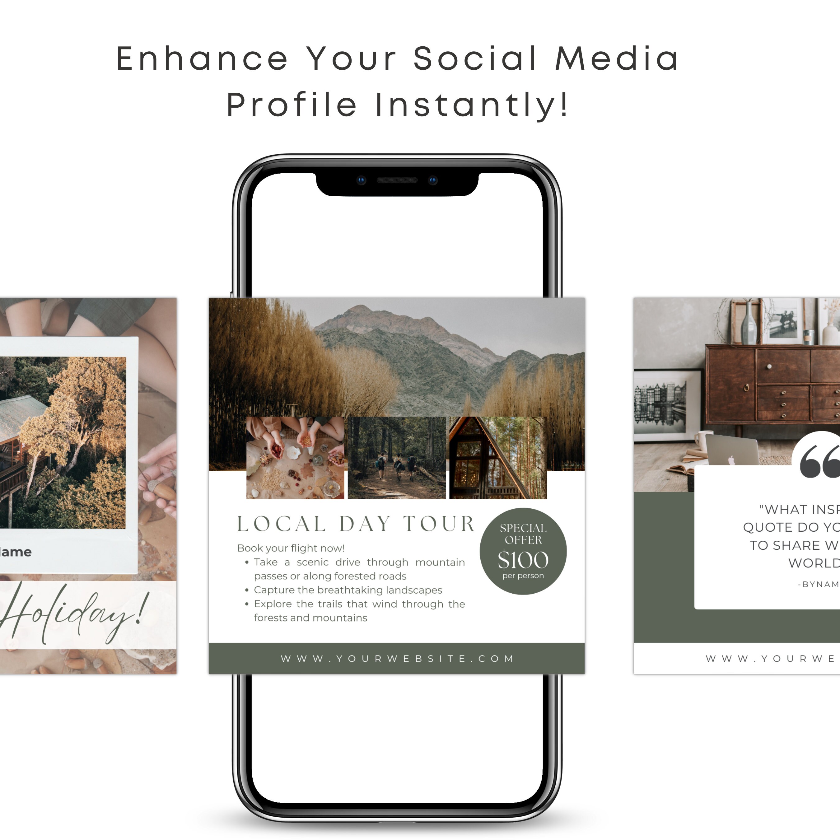 Airbnb Instagram Post Template: Editable Vacation Rental Social Media ...