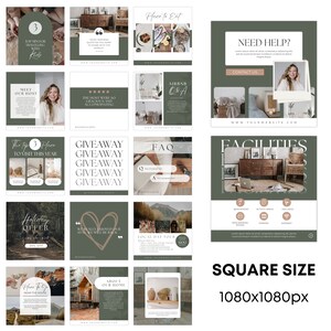 Airbnb Instagram Post Template: Editable Vacation Rental Social Media ...
