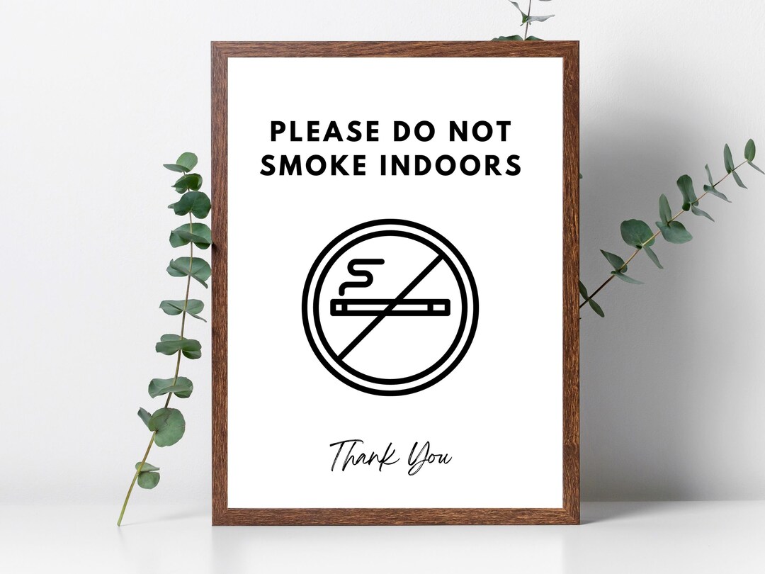 No Smoking Printable Sign, Please No Smoking, No Vaping, VRBO Printable ...