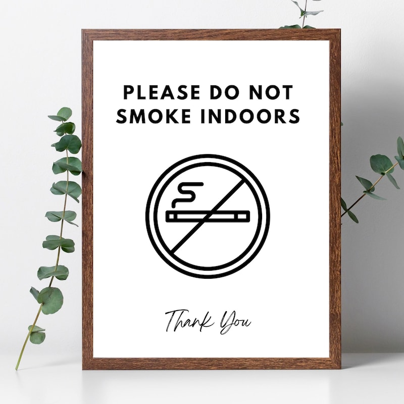 No Smoking Sign - Etsy