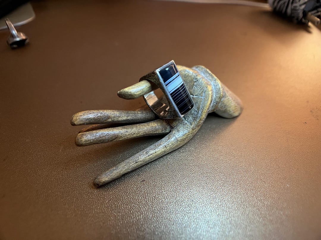 1970's Wally Morgan (designs) Ltd, Cast Silver Ring. Gives Tony Soprano ...