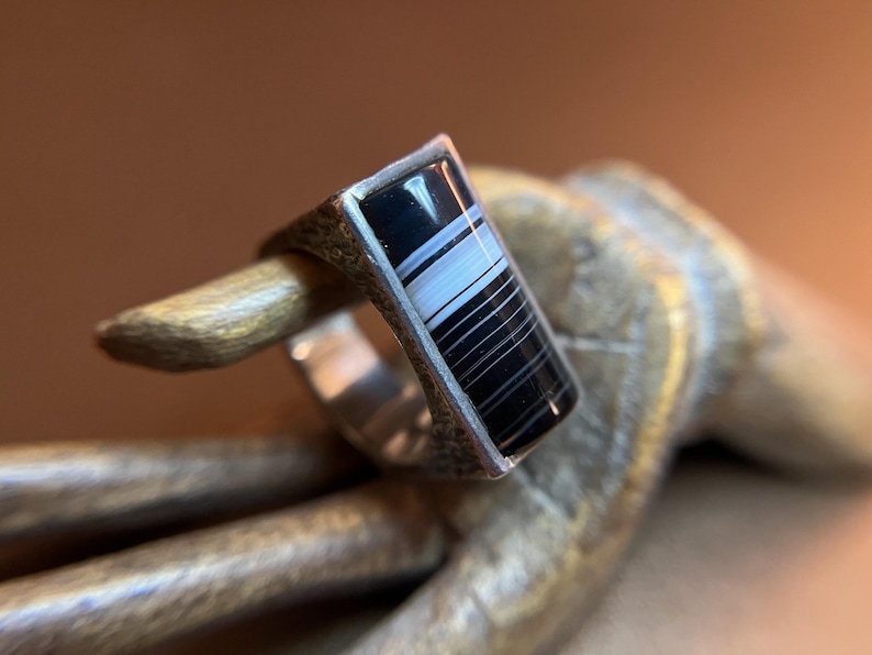 1970's Wally Morgan (designs) Ltd, Cast Silver Ring. Gives Tony Soprano ...