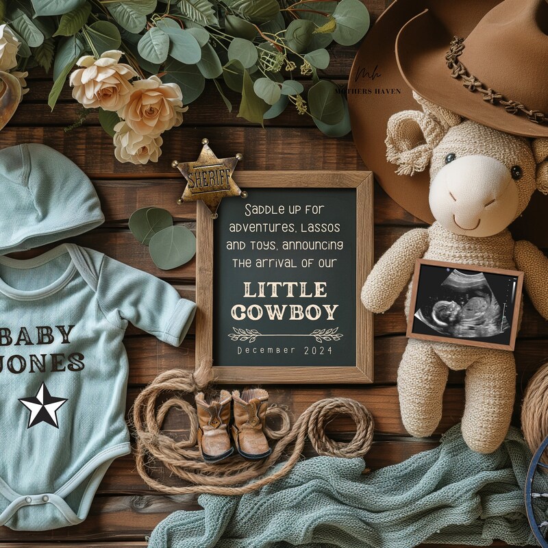 Western Baby Announcement - Etsy