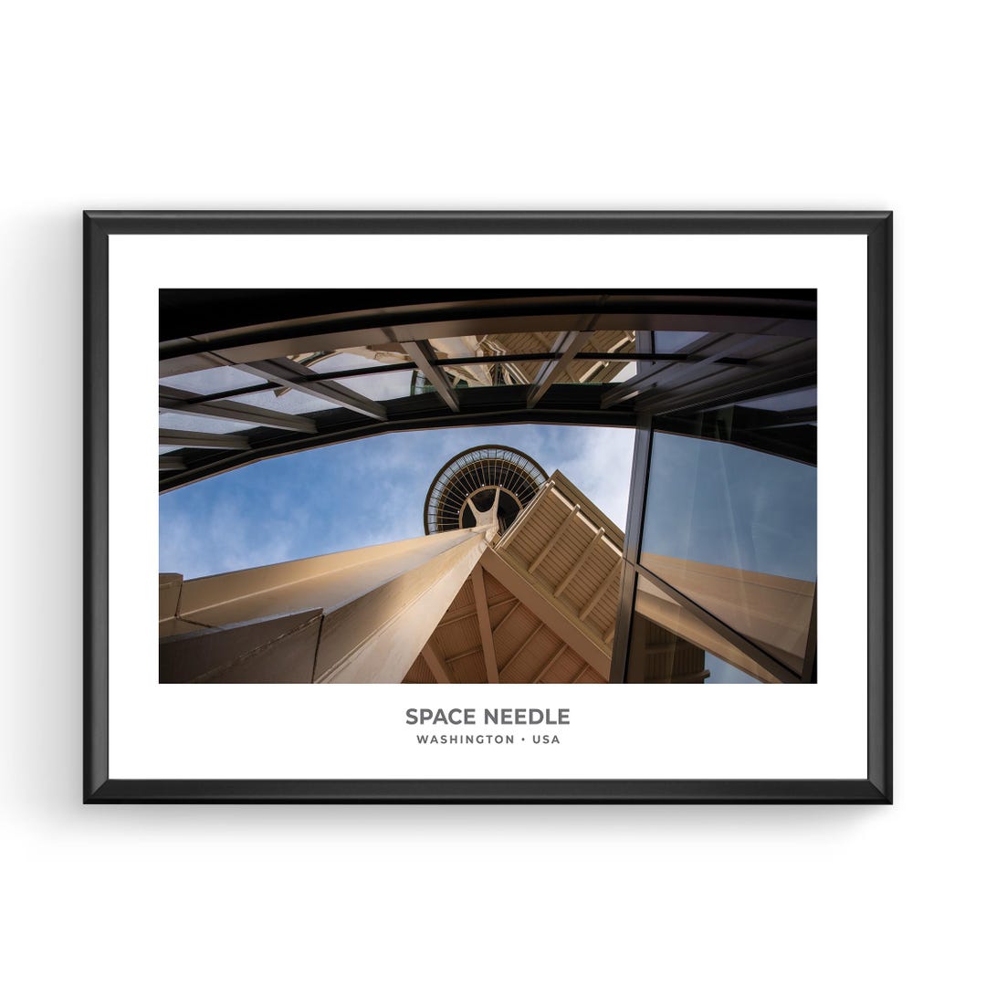 SEATTLE Space Needle, Digital PRINTABLE Art, Iconic Landmark Fine Art ...