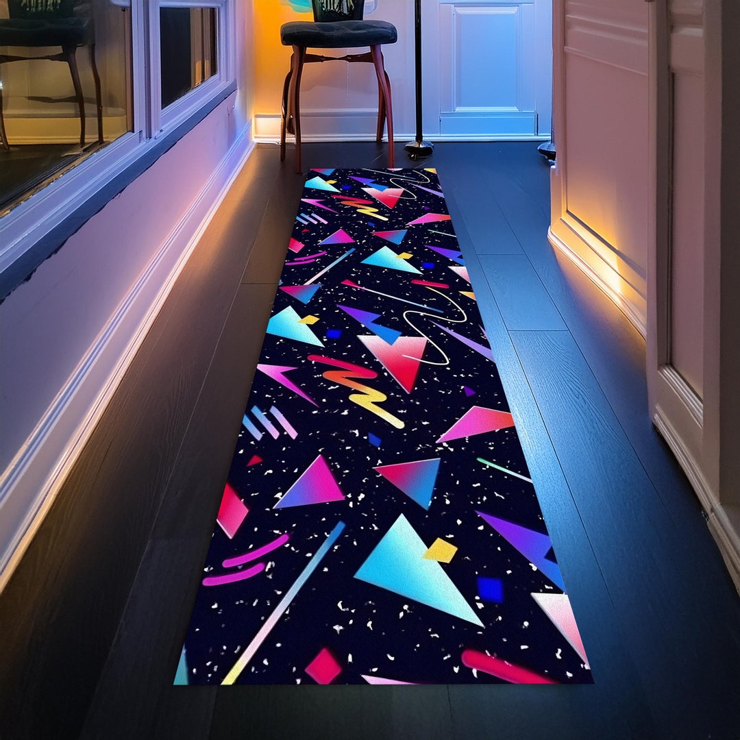 Arcade Hallway Rug, Bowling Alley Rug, Gamer Runner Rug, Retro Arcade ...