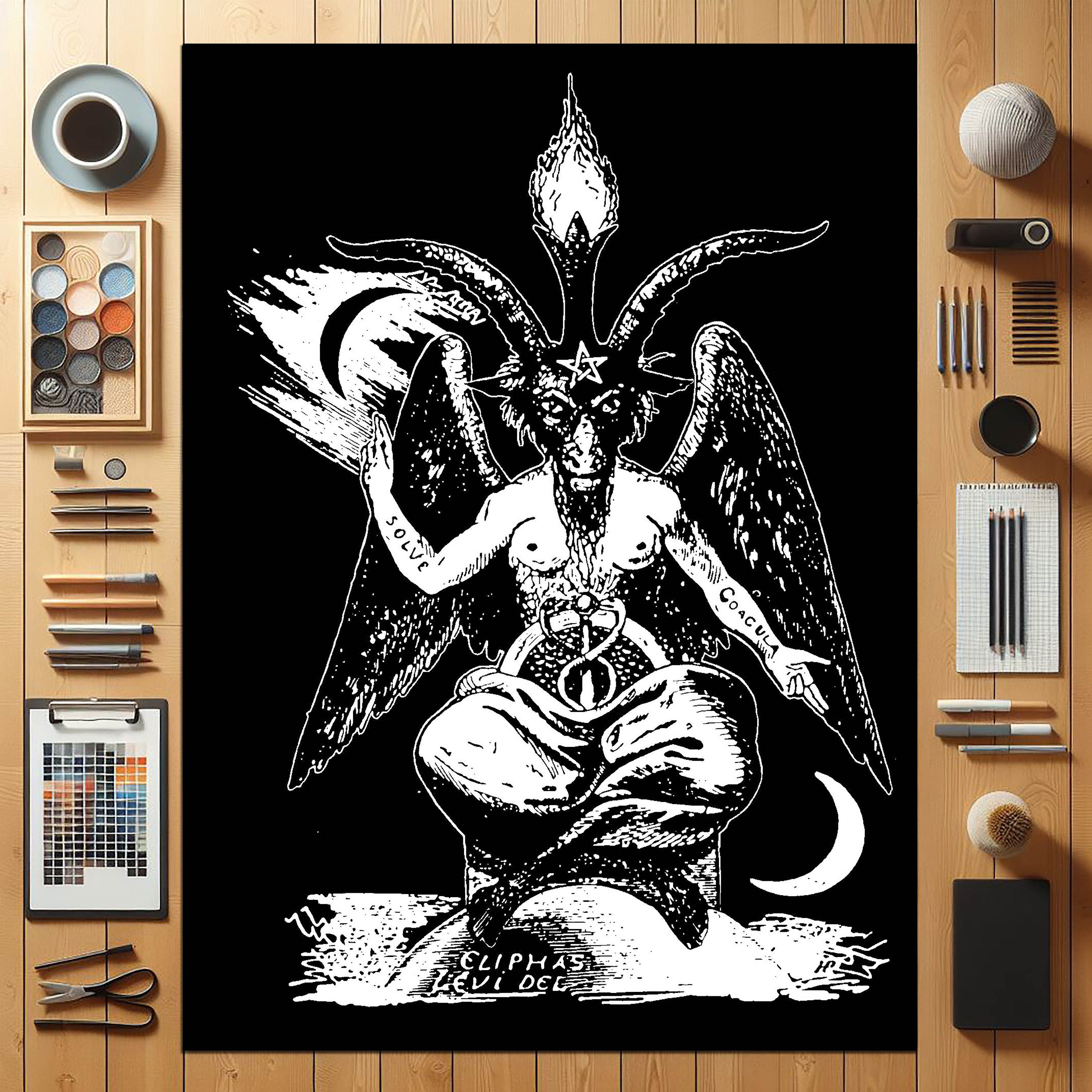 Pentagram Rug,baphomet Demon Rug,satanic Goat Rug,satanic Pentagram Rug ...