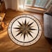 Compass Rug, Sailor Decor, Nautical Rug Compass Themed Mat, Yacht ...