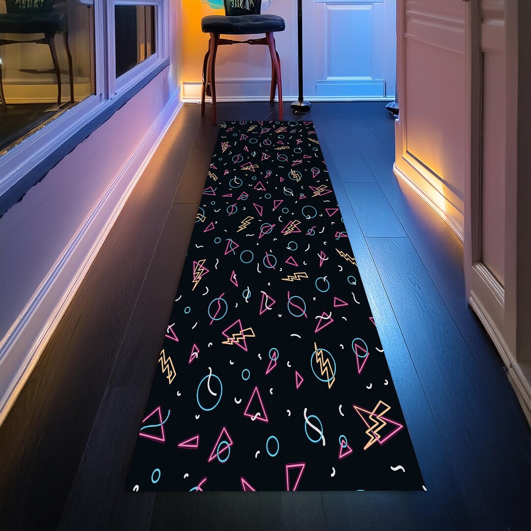 Arcade Hallway Rug, Bowling Alley Rug, Gamer Runner Rug, Retro Arcade ...