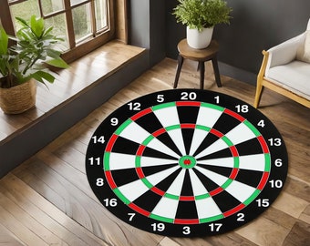 Dartboard Play Rug, Dart Round Rug, Classic Dartboard Rug, Dartboard ...