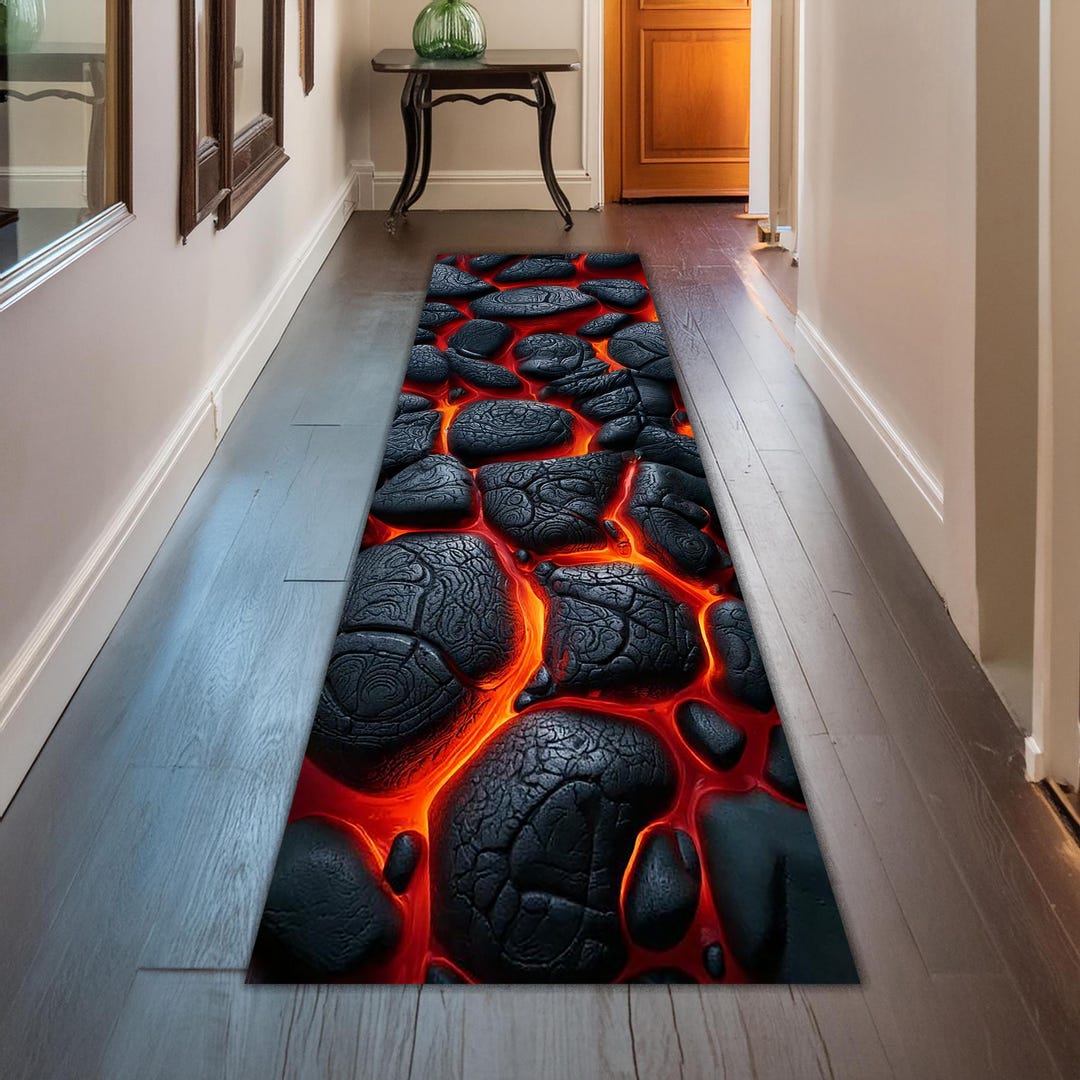 3D Look Lava Rug,runner Lava Rug,fan Rug,area Rug,lav Rugs,modern Rug ...