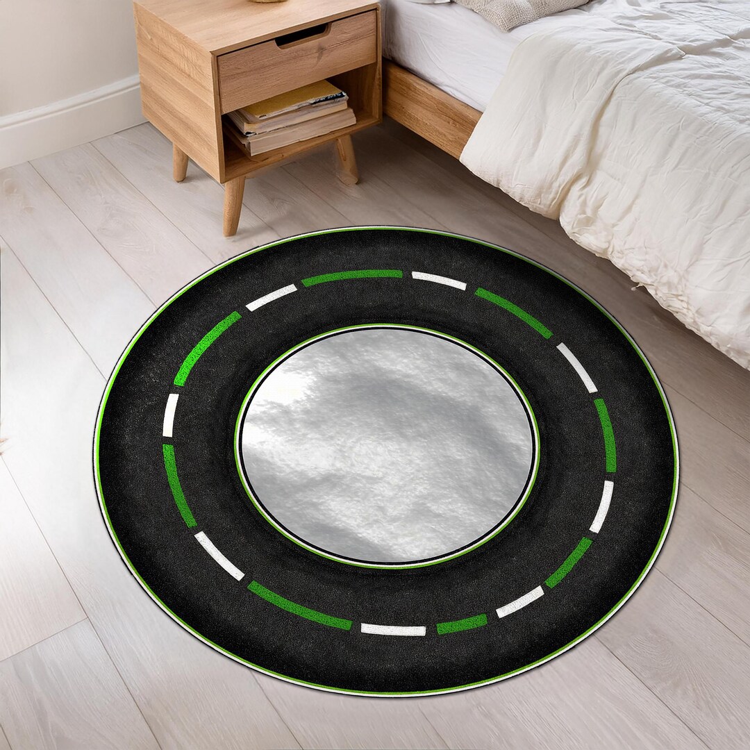 Round Race Track, Racing Rug, Start Line, Finish Line, Round Racetrack ...