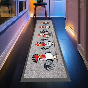 Chicken Runner Decor, Kitchen Dining Room Runner Rug, Farmhouse Rug ...