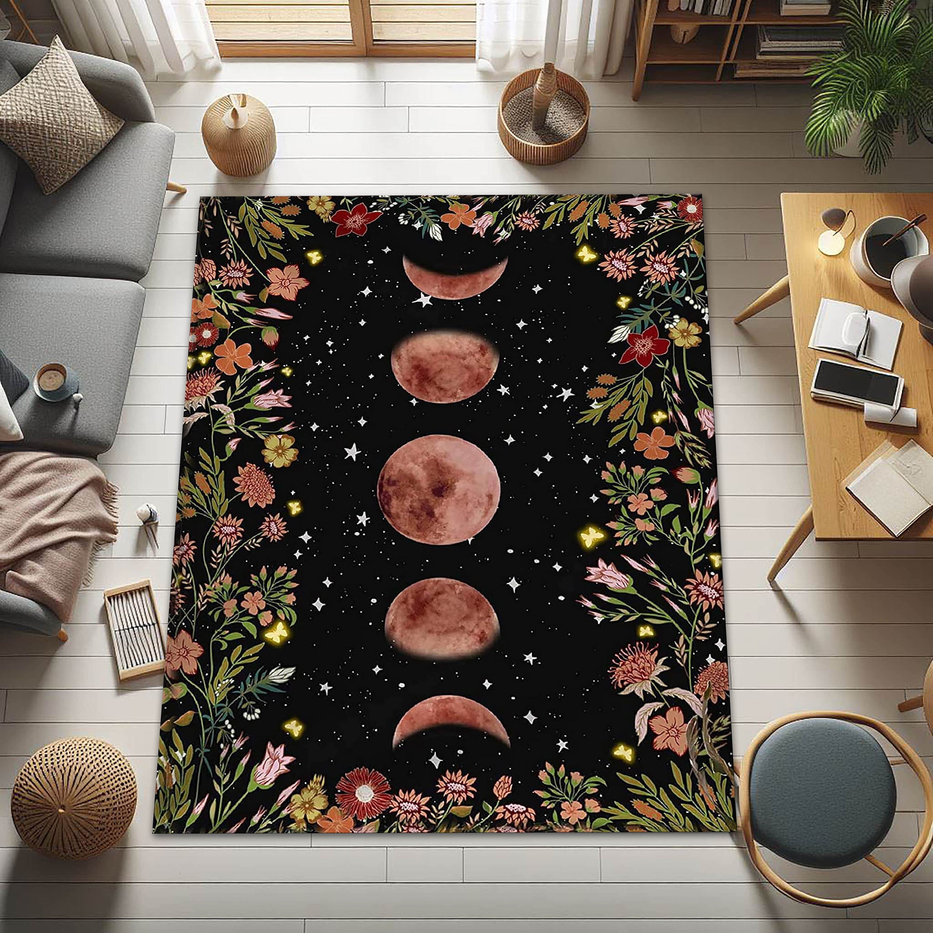 Moonlight Rug, Mystic Rug,mystic Theme Rug,moon Phase Rug,night Rug ...