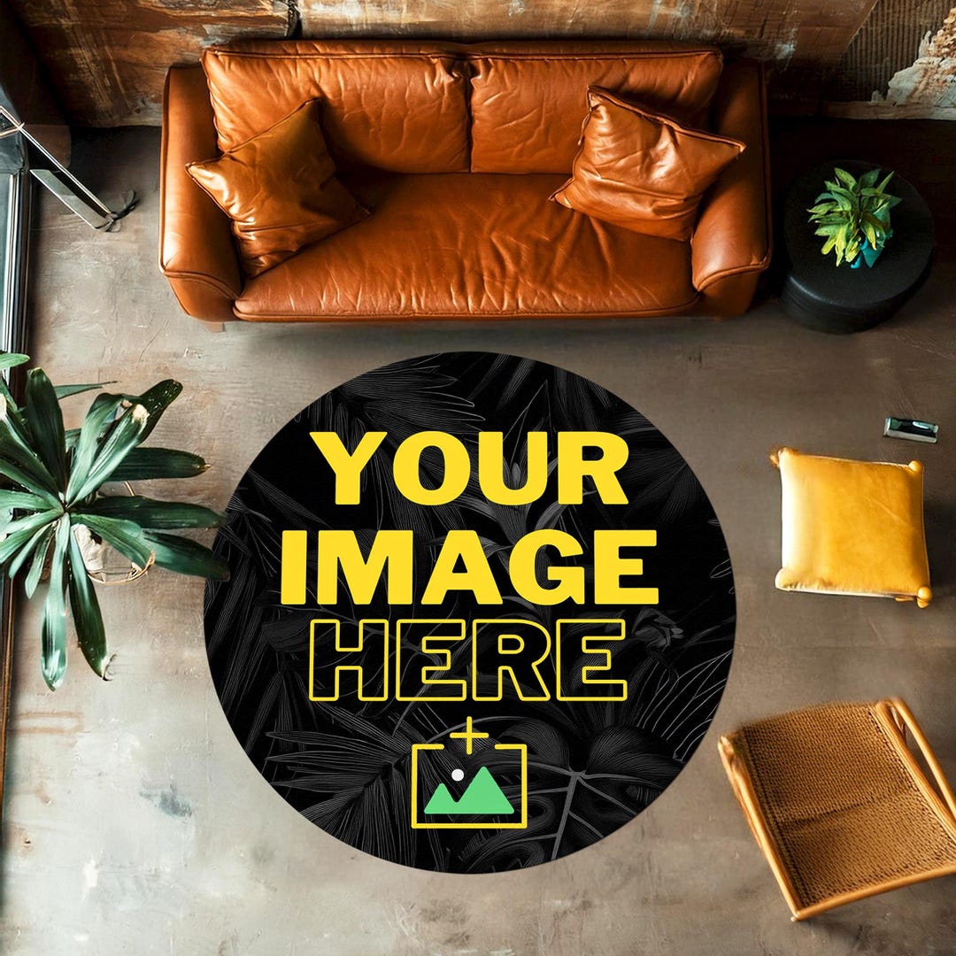 Custom Round Rug, Personalized Rug, Do It Yourself DIY Rug, Company Mat ...