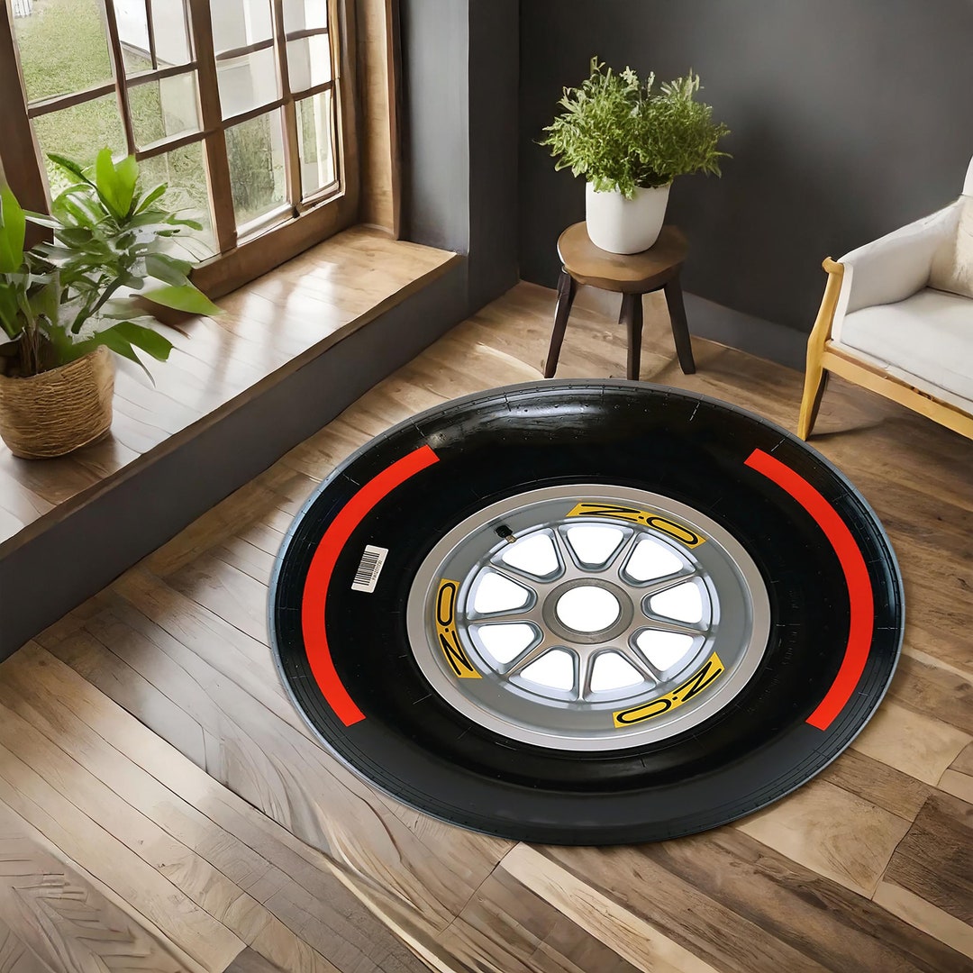 Rim Rug, Car Rim Rug, Wheel Rug, Car Guy Rug. Special Handmade Rugs ...