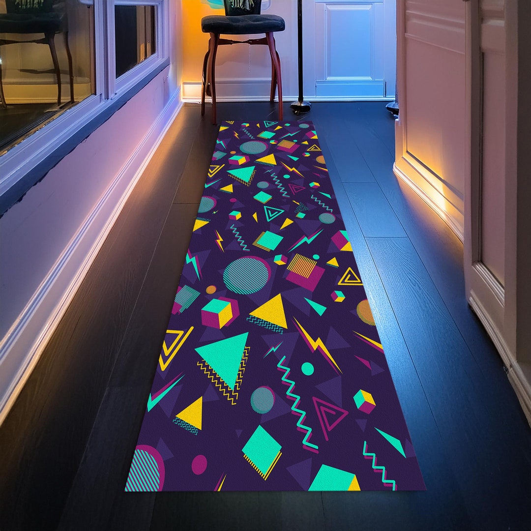 Arcade Hallway Rug, Bowling Alley Rug, Gamer Runner Rug, Retro Arcade ...