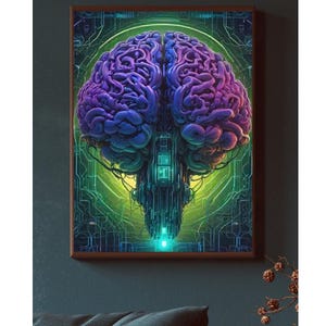 Neuroscience Brain Art; Digital Download Prints - Brain Computer ...