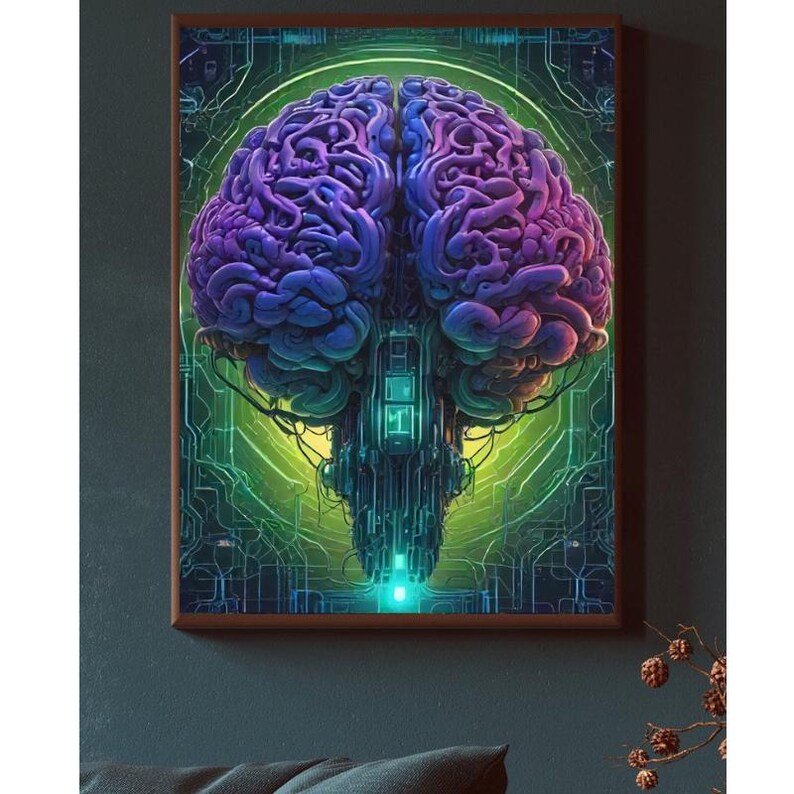 Neuroscience Brain Art; Digital Download Prints - Brain Computer ...