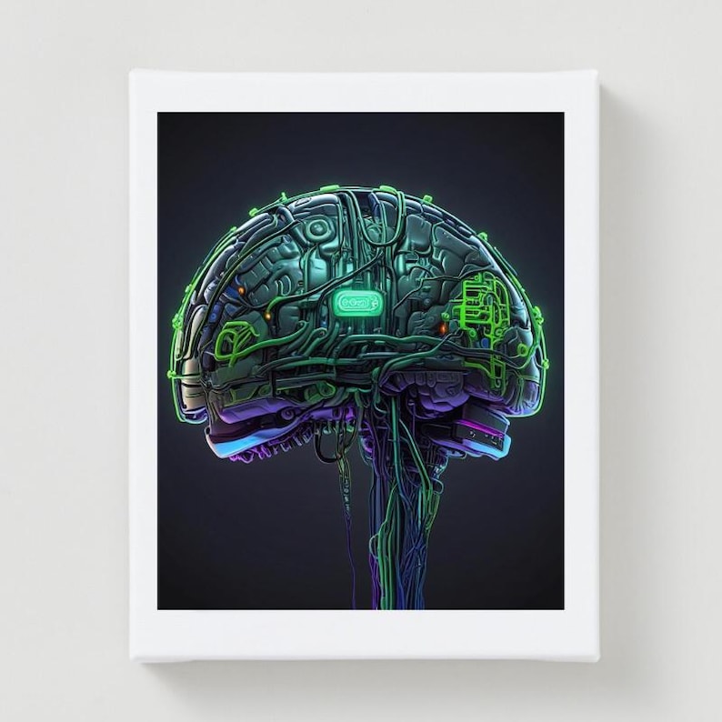 Neuroscience Brain Art; Digital Download Prints - Brain Computer ...