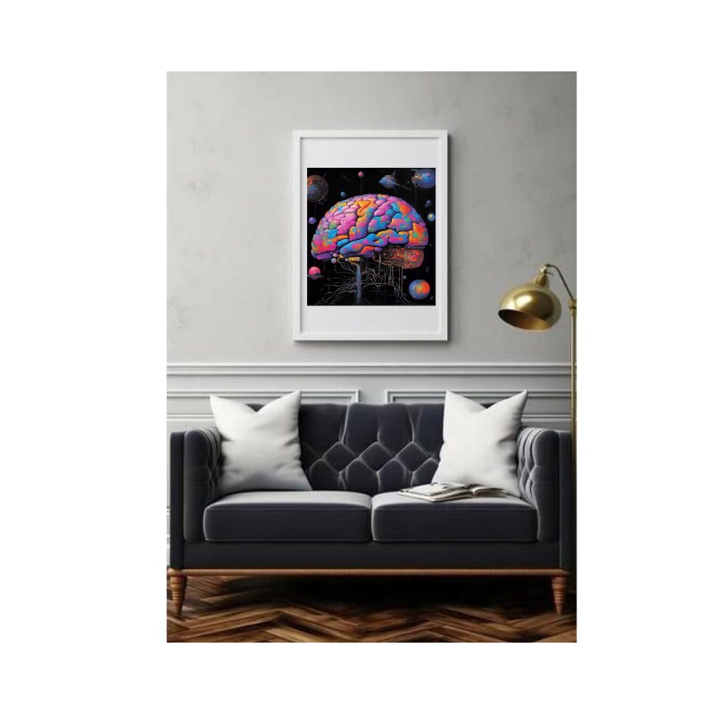Neuroscience Brain Art; Digital Download Prints - Surreal Brain, AI ...