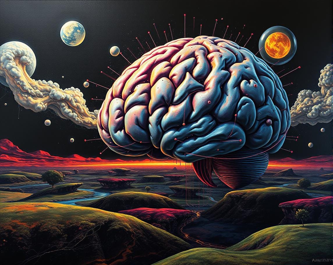 Neuroscience Brain Art;digital Download Prints-surrealistic Neuroworld ...