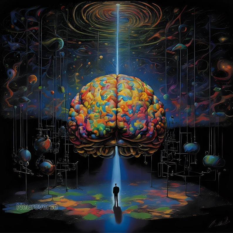 Neuroscience Brain Art; Digital Download Prints - Surreal Brain, AI ...