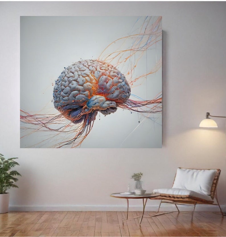 Neuroscience Brain Art;digital Download Prints- Neurology Artwork, Wall ...