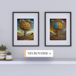 Neuroscience Brain Art; Digital Download Prints- Neurology, Cognitive ...