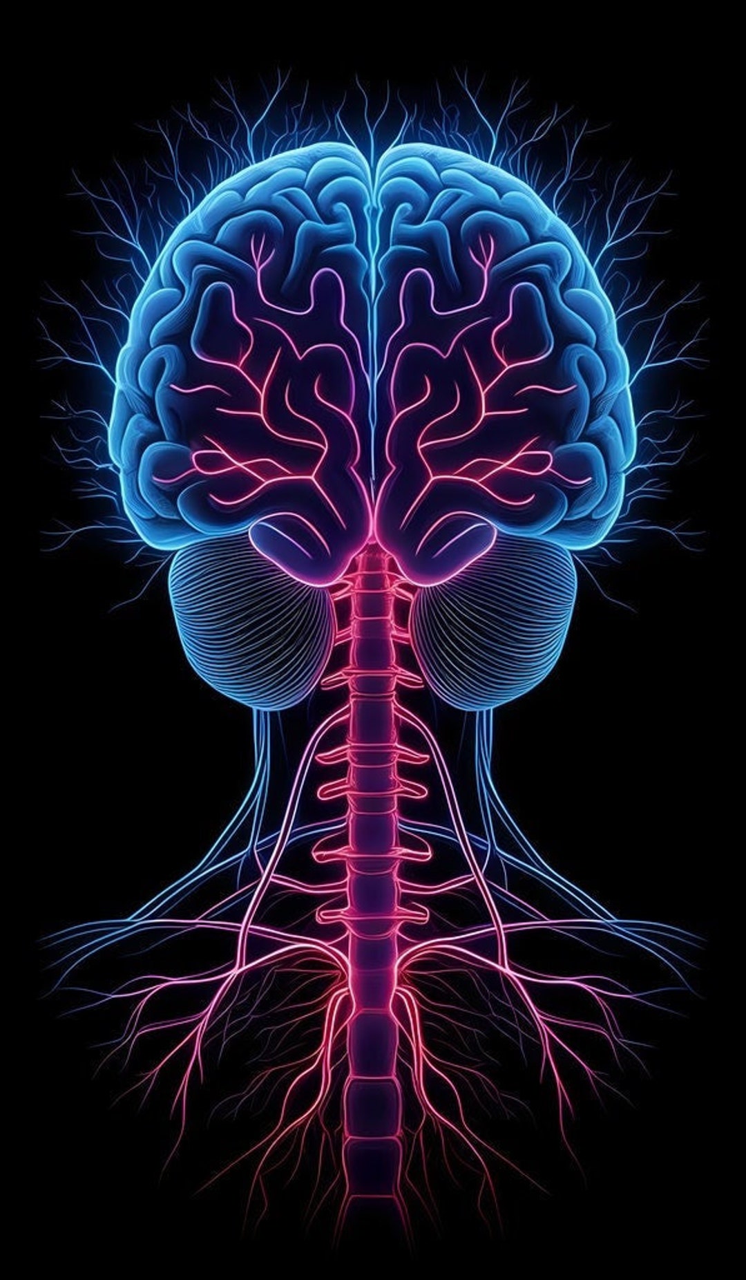 Neuroscience Brain Art;digital Download Prints- Luminous Neural Network ...
