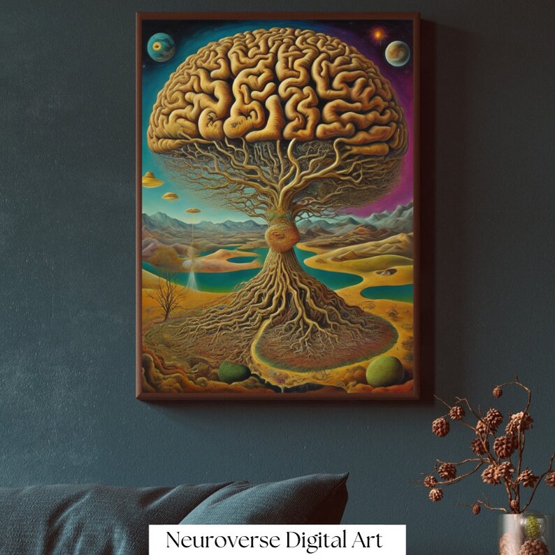 Neuroscience Brain Art; Digital Download Prints- Neurology, Cognitive ...